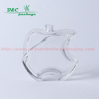 China 50ml Electro-Plated Transparent Perfume Glass Bottles Fea 15mm Apple Sahpe for sale