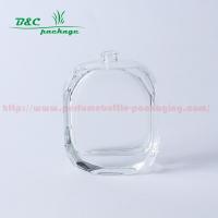 China 50ML Transparent Hot Stamping Glass Perfume Bottles Neck Size FEA 15 mm for sale