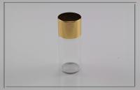 China personal care products Essential Oil Glass Bottles with anodized aluminum cap , 3.5ml clear tubular glass vial for sale