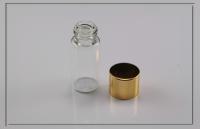 China personal care products Essential Oil Glass Bottles with anodized aluminum cap , 3.5ml clear tubular glass vial for sale