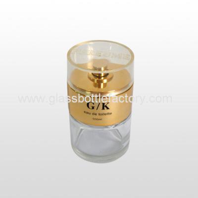 China Perfume Glass Bottle With Gold Cap for sale