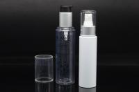 China Clear Blue 4 OZ PET Empty Cosmetic Bottles Small Lotion Containers 120ml for sale
