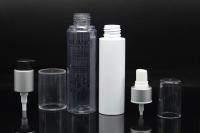 China Clear Blue 4 OZ PET Empty Cosmetic Bottles Small Lotion Containers 120ml for sale