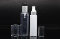 China Clear Blue 4 OZ PET Empty Cosmetic Bottles Small Lotion Containers 120ml for sale