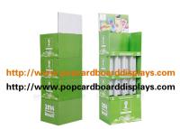 China Cardboard Counter Cosmetic Bottle / Wine Bottle Display Stand , Gloss Lamination for sale