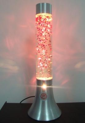 China cool Red  glass bottle Motion lamp with metal base for sale