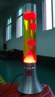China cool Red  glass bottle Motion lamp with metal base for sale