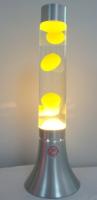 China cool Red  glass bottle Motion lamp with metal base for sale