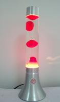 China cool Red  glass bottle Motion lamp with metal base for sale