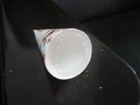 China Cone Ice cream paper cups with plastic lid 180ml for sale