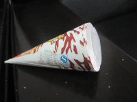 China Cone Ice cream paper cups with plastic lid 180ml for sale
