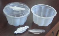 China Disposable octagon bulb cups，disposable plastic ice cream cups 250ml for sale