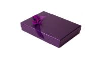 China Purple Small Recycled Cardboard Gift Box , Recycled Plastic Boxes for sale