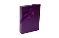 China Purple Small Recycled Cardboard Gift Box , Recycled Plastic Boxes for sale