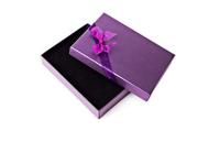 China Purple Small Recycled Cardboard Gift Box , Recycled Plastic Boxes for sale