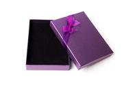 China Purple Small Recycled Cardboard Gift Box , Recycled Plastic Boxes for sale