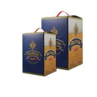 China Wine Bottle Corrugated Cardboard Box Eco Friendly With PVC Handle for sale