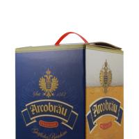 China Wine Bottle Corrugated Cardboard Box Eco Friendly With PVC Handle for sale