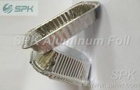 China Fast food aluminum food foil takeaway containers / tin foil dishes for sale