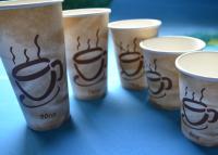 China Black Small 8oz Insulated Paper Cups Personalized Paper Coffee Cups With Lids for sale