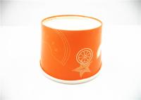 China Orange 20oz Paper Soup Bowls Disposable Espresso Cups With Flexo Printing for sale