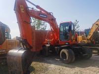 China Used Original South Korea Mobile Excavator Doosan Dh150W-7 Secondhand 15t Wheel Excavator for sale