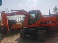 China Used Original South Korea Mobile Excavator Doosan Dh150W-7 Secondhand 15t Wheel Excavator for sale