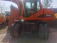 China Used Original South Korea Mobile Excavator Doosan Dh150W-7 Secondhand 15t Wheel Excavator for sale