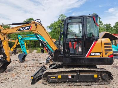 China Secondhand Chinese Brand Sany 6 Ton Crawler Digger Used Mini Excavator Sy60c Small Size for sale