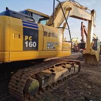 China Secondhand Construction Machinery Komatsu PC160-7 Used Digger 16t Crawler Excavator Origin Janpan for sale