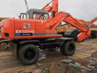 China Used Wheel Excavator Hitachi Ex100wd Mobile 10 Ton Digger Secondhand Hydraulic Original Japanese Machine for sale