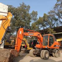 China Used Original South Korea Mobile Excavator Doosan Dh150W-7 Secondhand 15t Wheel Excavator on Promotion for sale