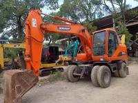 China Used Original South Korea Mobile Excavator Doosan Dh150W-7 Secondhand 15t Wheel Excavator on Promotion for sale