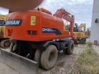 China Used Original South Korea Mobile Excavator Doosan Dh150W-7 Secondhand 15t Wheel Excavator on Promotion for sale