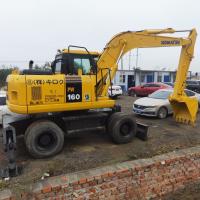 China Used Wheel Excavator Komatsu Pw160 Secondhand 16t Wheel Digger Original Japanese Brand Low Hour for sale