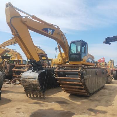 China Used 20 Ton Amphibious Excavator, Caterpillar 320c Pontoon Floating Excavator on Sale for sale