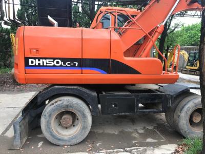 China Used Origin South Korea Mobile Excavator Doosan Dh150W-7 Wheel Excavator on Promotion for sale
