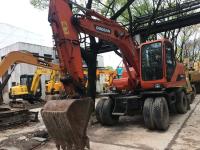 China Used Origin South Korea Mobile Excavator Doosan Dh150W-7 Wheel Excavator on Promotion for sale