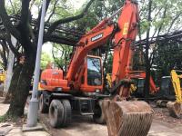 China Used Origin South Korea Mobile Excavator Doosan Dh150W-7 Wheel Excavator on Promotion for sale