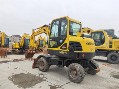 China Good Condition 6 Ton Wheel Excavator Hyundai R60W-7 Cheap Price in Stock for sale