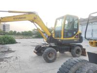 China Hyundai 6 Ton Mobile Excavator R60W-7, Used Origin Korea hydraulic Wheel Excavator Hyundai R60W-7 for Sale for sale