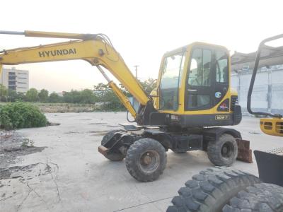 China Hyundai 6 Ton Mobile Excavator R60W-7, Used Origin Korea hydraulic Wheel Excavator Hyundai R60W-7 for Sale for sale