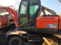 China High Effective 6 Ton Mini Wheel Excavator Doosan Dx60W for Sale, Used Doosan Popular Small Mobile Digger Dx60W Dx55W R60W R55W Hot Sales for sale