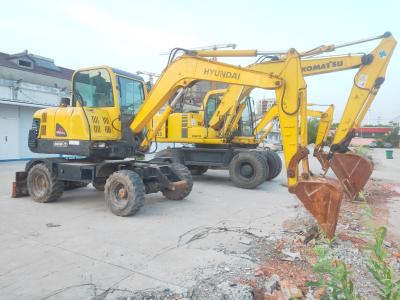 China Used R60 Wheel Excavator, Hyundai R60-5 R60W-5 R60W-7 R60-7 R60-9 Mini Wheel Excavator for sale