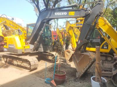 China Used Volvo Crawler MIDI Excavator Ec80d on Sale, Secondhand Small Track Digger Volvo Ec55 Ec60 Ec80 Good Condition Cheap Price in Stock for sale