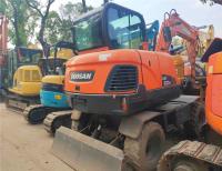 China Used 2017 Doosan Mini Wheel Excavator Doosan Dx60W, Secondhand Doosan 6 Ton hydraulic Mobile Digger Dx60W in Stock for sale