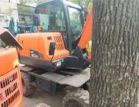 China Used 2017 Doosan Mini Wheel Excavator Doosan Dx60W, Secondhand Doosan 6 Ton hydraulic Mobile Digger Dx60W in Stock for sale