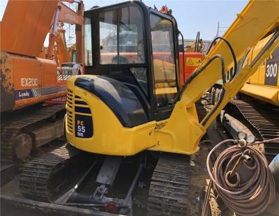 China Used Komatsu Mini Crawler Excavator PC55 with Break System Line Low Price on Sale for sale