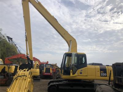 China Perrty Good Used Komatsu Hydraulic Excavator PC220-7 with 18 Meters Long Reach Boom for Deep Digging Work for sale