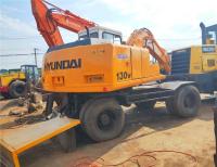 China Used Hyundai R130W Wheel Excavator in Stock Sencondhan Mobile Digger Hyudai R130W R200W Cheap Price for sale